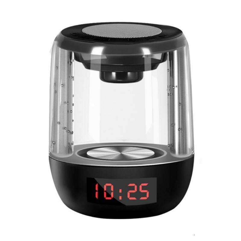 Трехволновой беспроводной будильник-колонка со светодиодной подсветкой, Черный