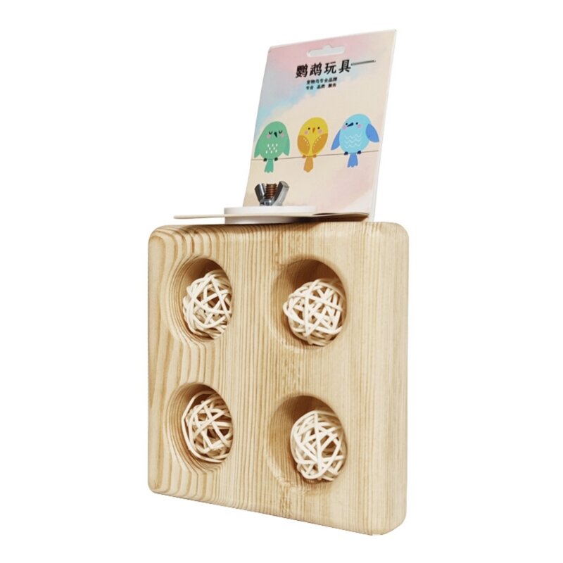 Игрушки для кошек, Деревянная игрушка для кормления попугаев-Кормовая платформа Большая