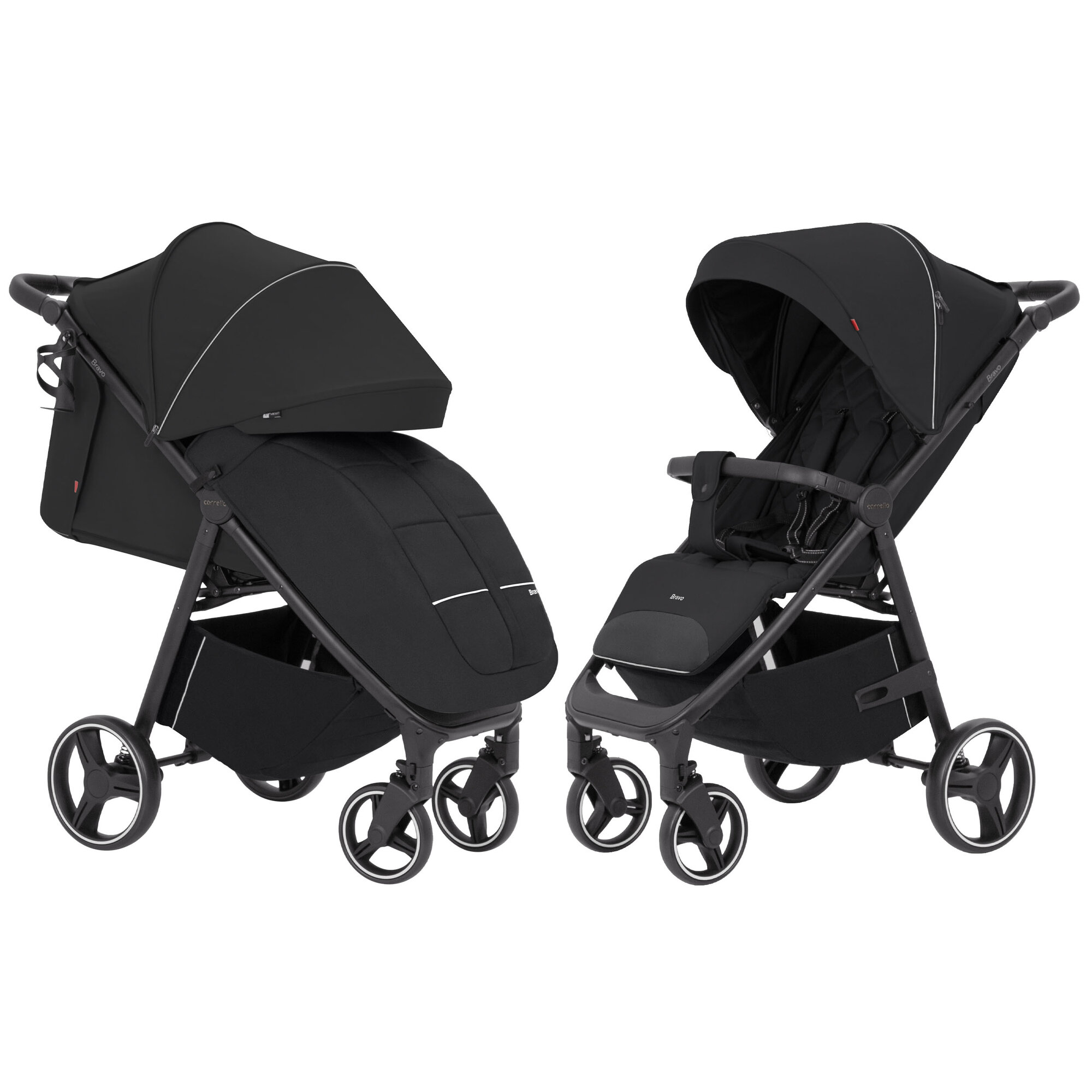 Прогулочная коляска CARRELLO Bravo CRL-8512 Pure Black 2026 Лучшее соотношение цена-качество