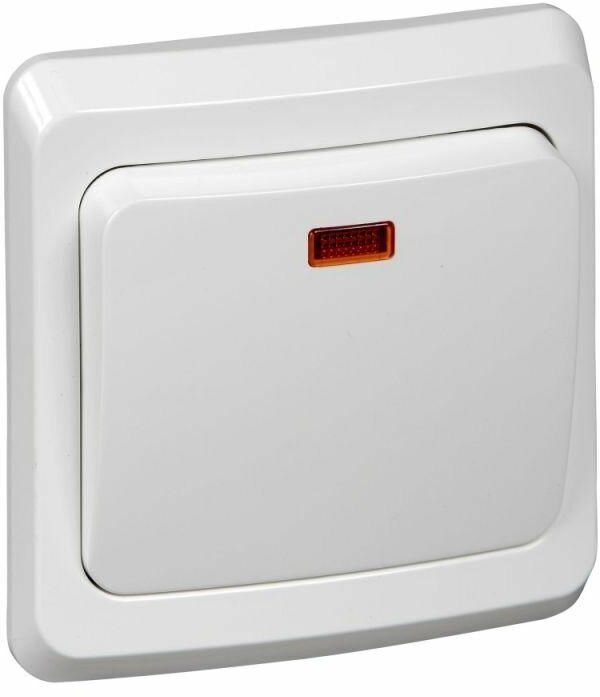 Выключатель 1-кл. СП Этюд 10А IP20 с подсветкой бел. SE BC10-005B
