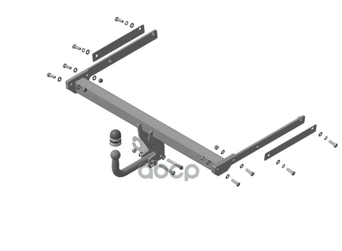Фаркоп с оцинк. шаром Ford Kuga 2013-2020 крепление шара на двух болтах Motodor арт. 90702-A