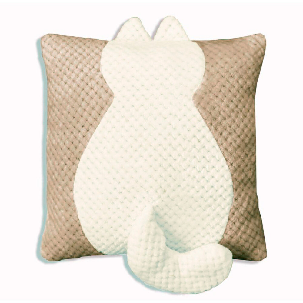 Мягкая декоративная подушка игрушка Кот 40см для интерьера, Гранд Стиль