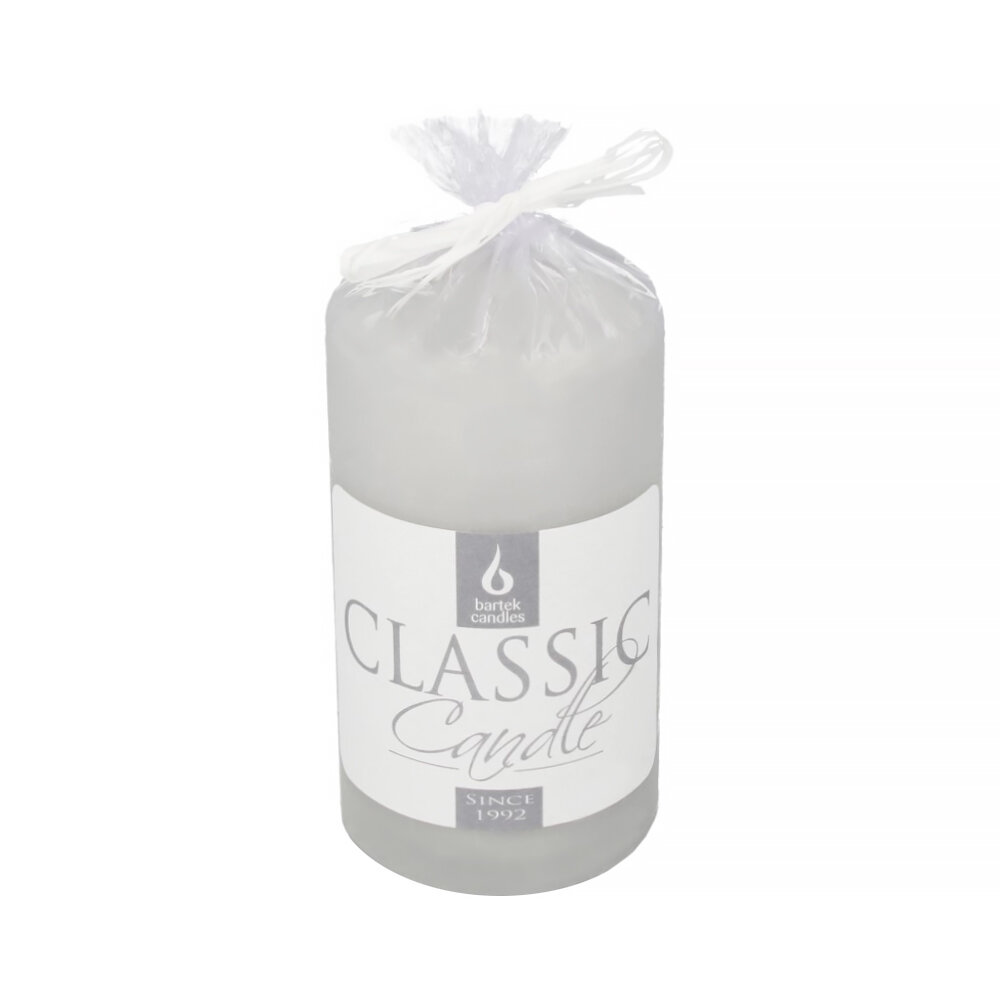 BARTEK Свеча колонна 6х12 см, 270 г, серый стильный акцент интерьера для дома