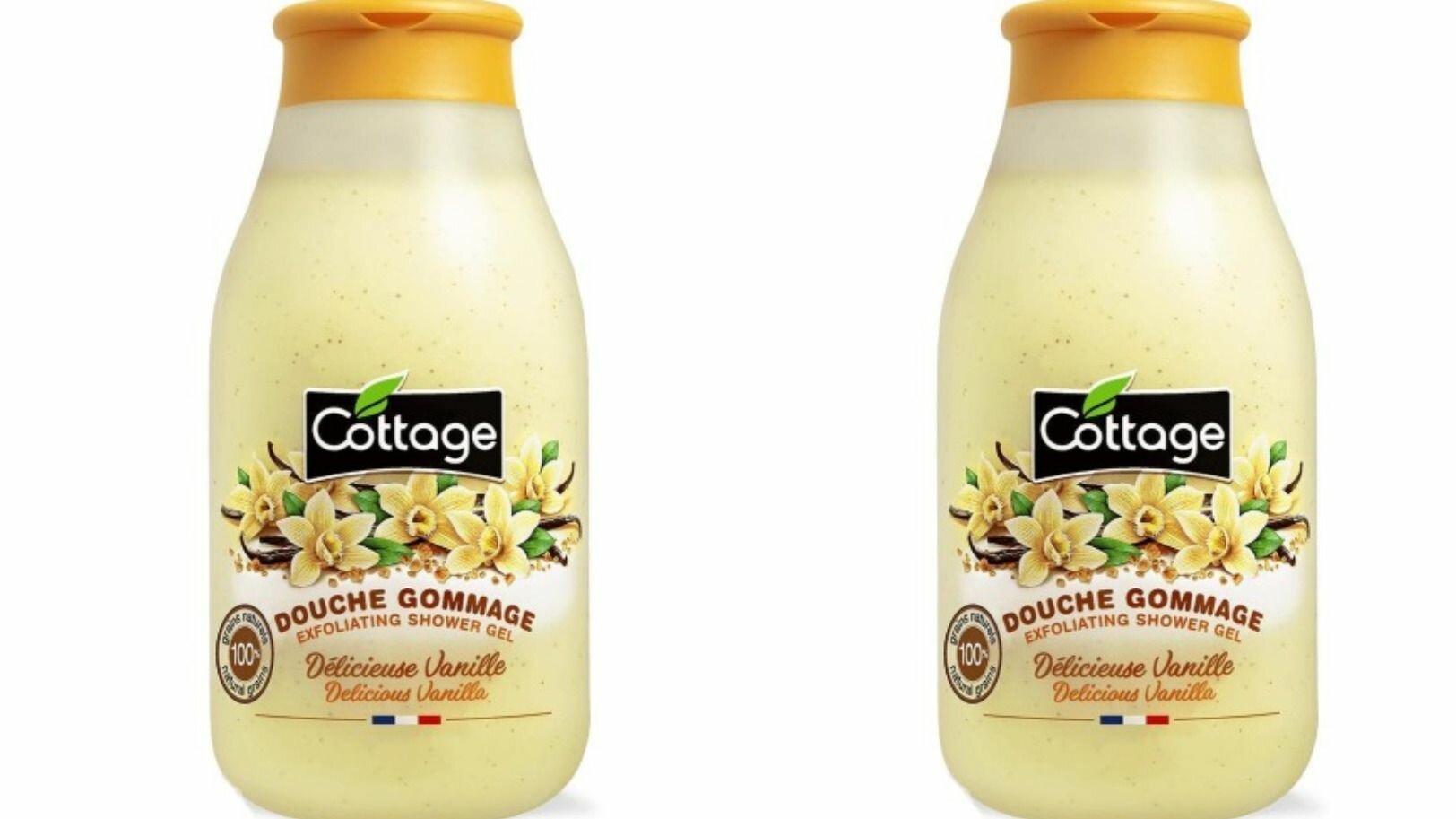 Cottage Гель для душа отшелушивающий Ваниль,270 мл,2 шт