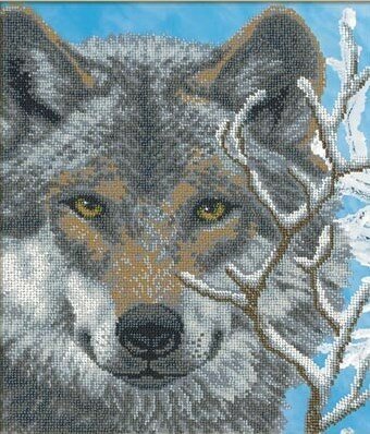 Набор для вышивания Русская искусница #1018 Волк, Вышивка бисером, 26 х 31 см