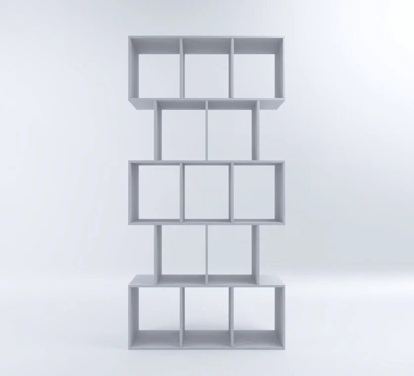 Стеллаж в стиле Лофт модель Терра 105 Белый (ШхВхГ) 105х180х35 см.