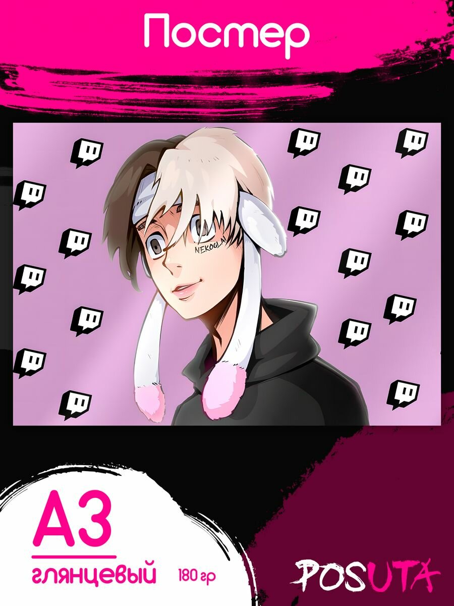 Постеры Некоглай блогер картины интерьерные А3