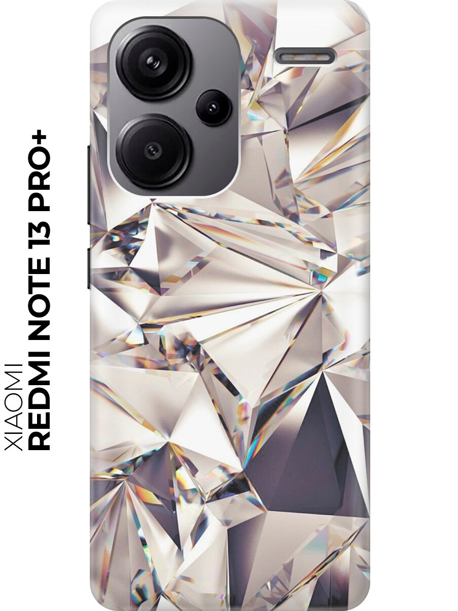 Силиконовый чехол на Xiaomi Redmi Note 13 Pro + / Сяоми Редми Ноут 13 Про + с рисунком "Алмазные грани"