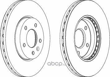 Диск тормозной передний комплект из 2 штук