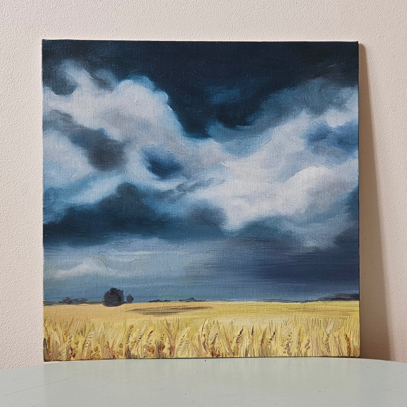 Интерьерная картина на стену. Миниатюра. Живопись маслом: Простор