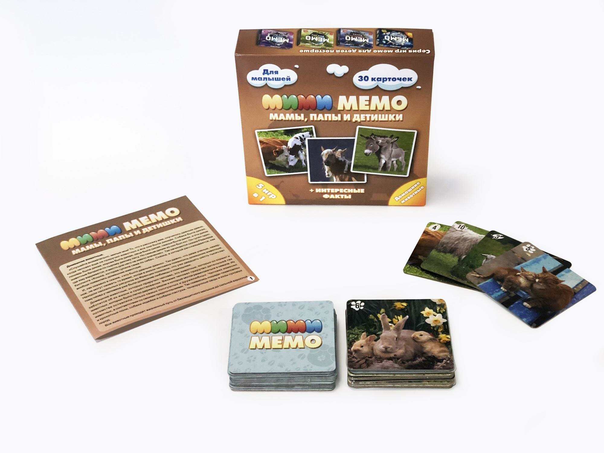 Нескучные игры Настольная игра "Ми-Ми-Мемо. Домашние животные"
