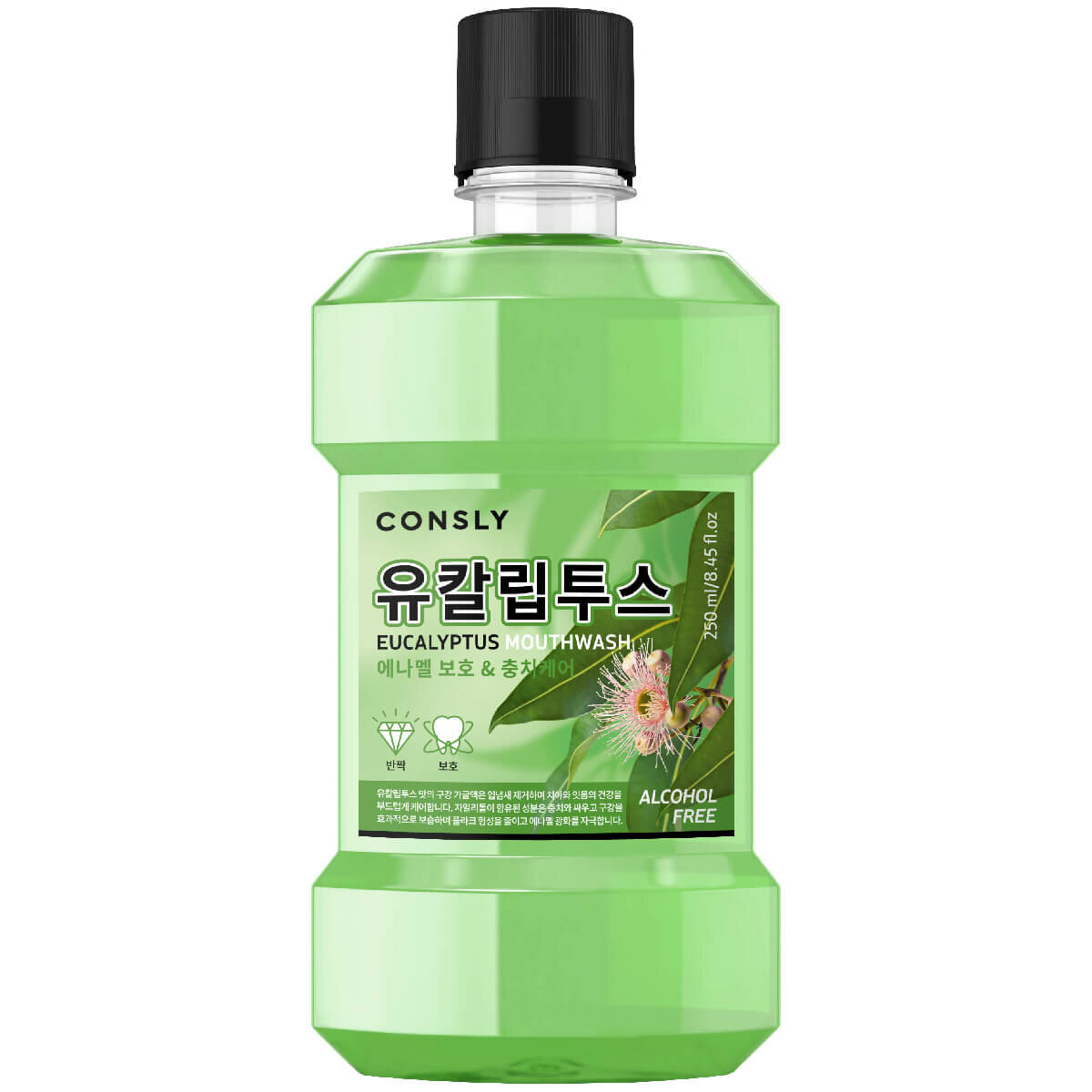 Ополаскиватель для полости рта с ксилитом и вкусом эвкалипта, 250мл, Consly