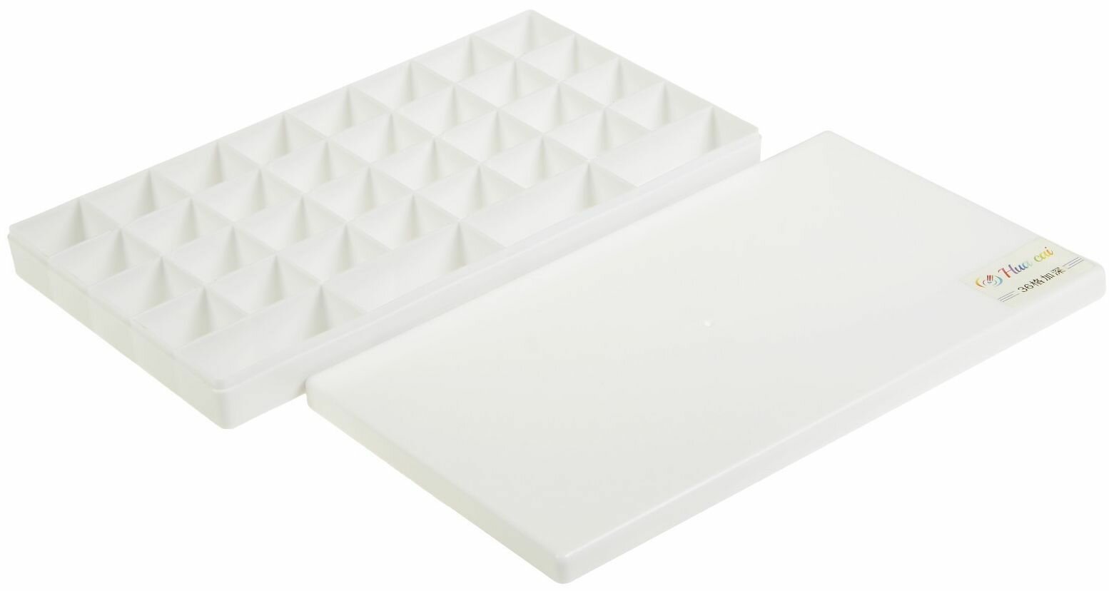 Пенал для акварельных красок, пластиковый органайзер с крышкой, пенал для художника, рисования и творчества, 36 ячеек