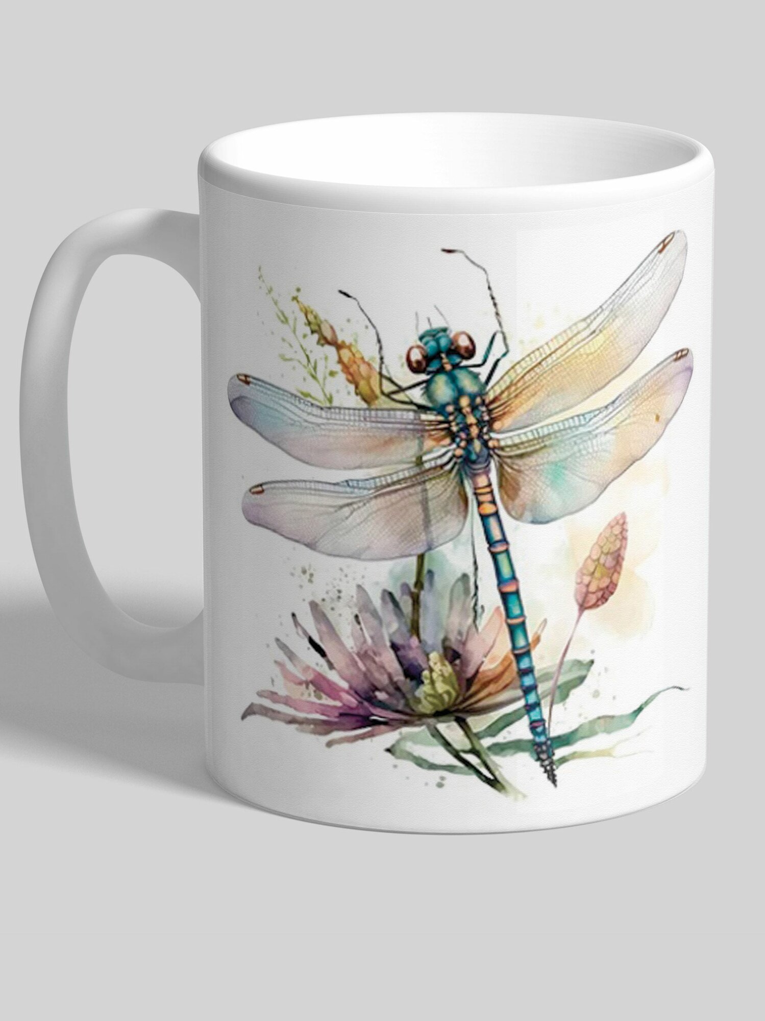 Кружка cooperative.moscow " Стрекоза " (кружка со Стрекозой , кружка Стрекоза , Стрекоза , со Стрекозой , Стрекоза кружка , кружка с насекомым , насекомое , кружка с изображением Стрекозы ) , 330 мл, 1 шт