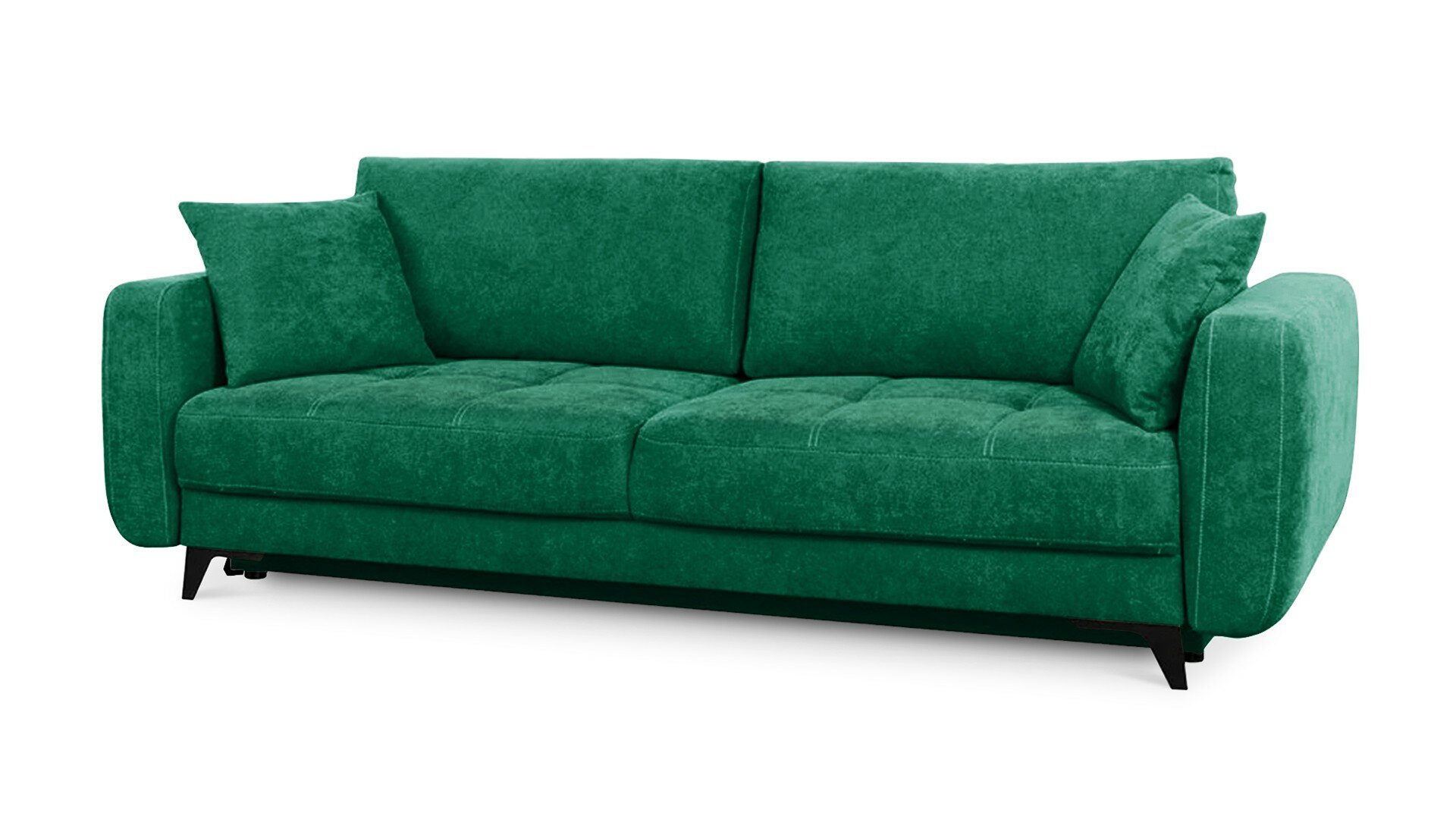 Диван Бербери Лайт Vivaldi 11 NEW 235x103x90 см, зеленый Велюр, еврокнижка Фиеста