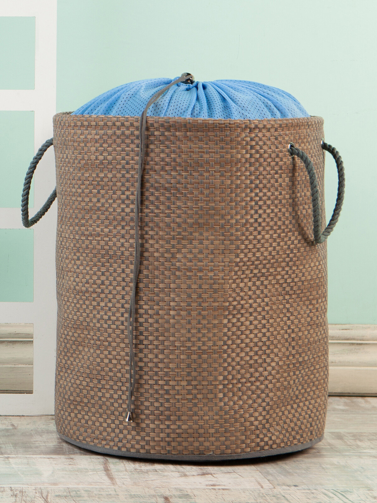 Мягкая корзина для белья, детских игрушек и других вещей синий o38х47см SP-001