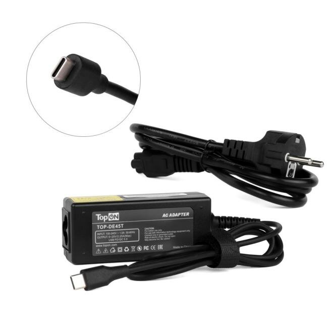 TopON TOP-DE45T для Dell 20V 2.5A (Type-C) 45W