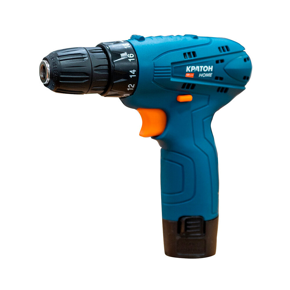 Дрель-шуруповерт аккумуляторная Кратон Home CDH-12-Li-1,5 12 В 1,3 Ач Li-Ion 1 АКБ и ЗУ (3 11 01 061)
