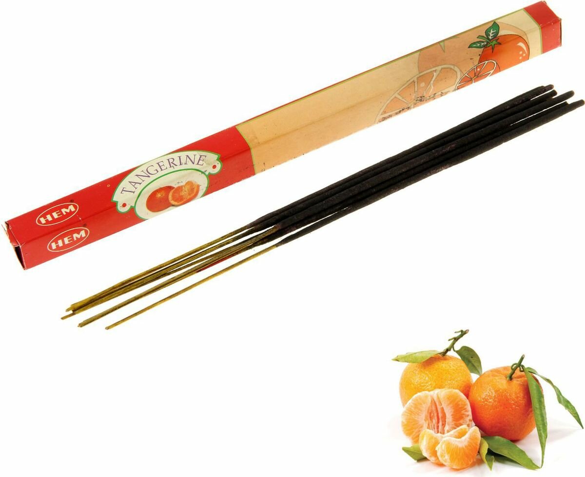 Hem Incense Sticks TANGERINE (Благовония мандарин, Хем), уп. 8 палочек.