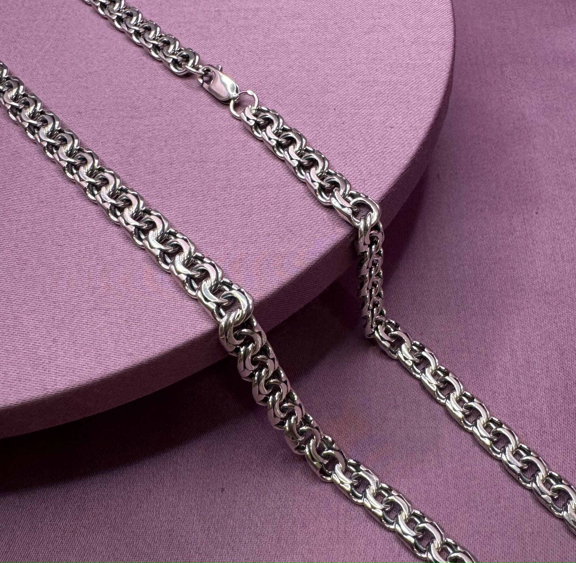 Цепь серебро, 925 проба, чернение