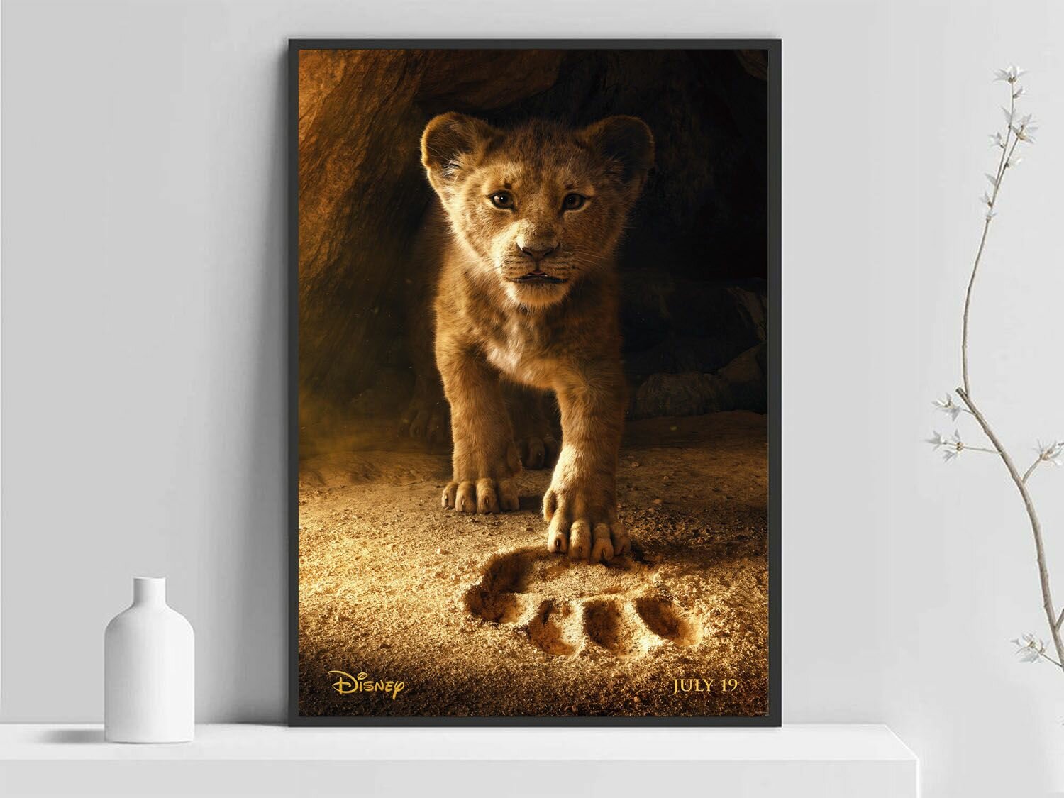 Киноплакат к фильму "Король Лев", размер А2, без рамы. Ретро афиша постер "Lion King"