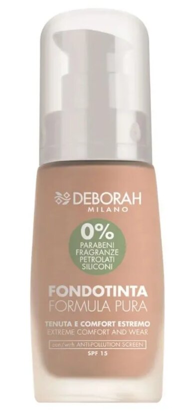 Тональная основа для лица Deborah Milano Formula Pura Foundation, тон 04 Абрикосовый, 30 мл