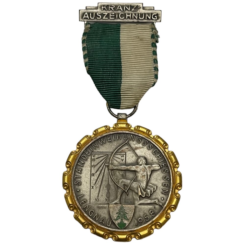 Швейцария, медаль "Турнир по стрельбе в коммуне Ленгнау" 1958 г.