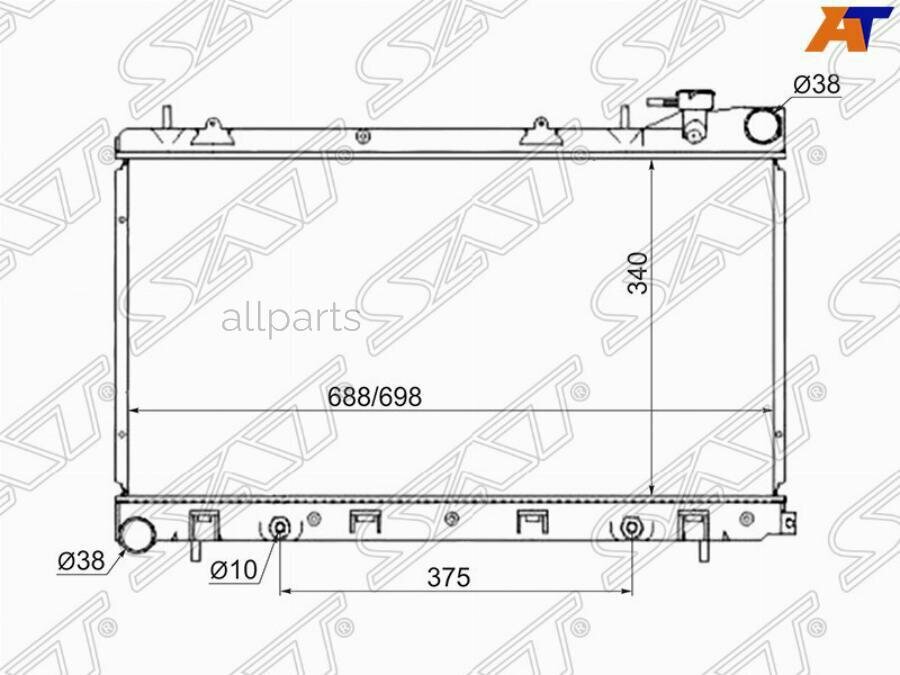 SAT SB0001-99 Радиатор Subaru Forester 97-02 / Impreza 00-07