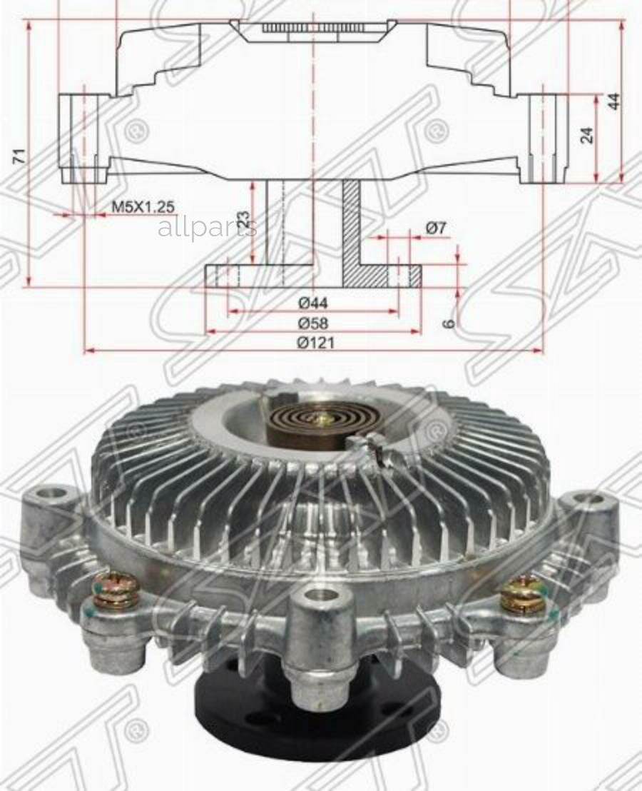 SAT ST-16210-74020 Вискомуфта Toyota Lite Ace 96-07 / Lite Ace Noah 96-01