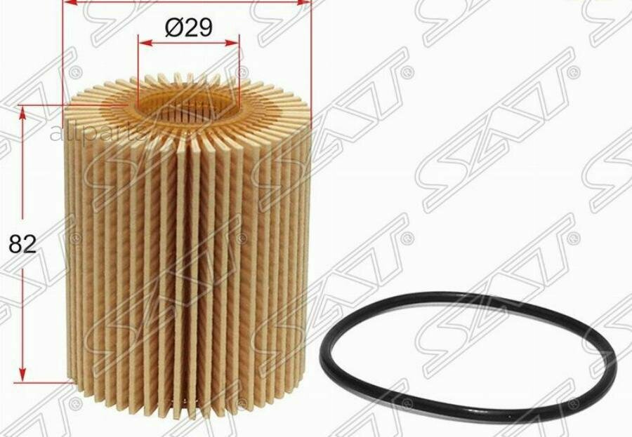 SAT ST-04152-31080 Фильтр масляный Toyota Avensis (T250, T270) 03-18 / Corolla 06-13