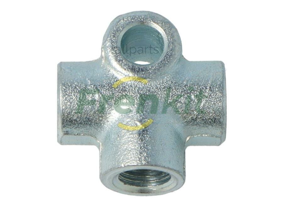 FRENKIT 89045 Тройник тормозной трубки M10 х 1 (внутр) / M10 х 1 (внутр) / M10 х 1 (внутр) / L=29.8 mm (для одинарной развальцовки)