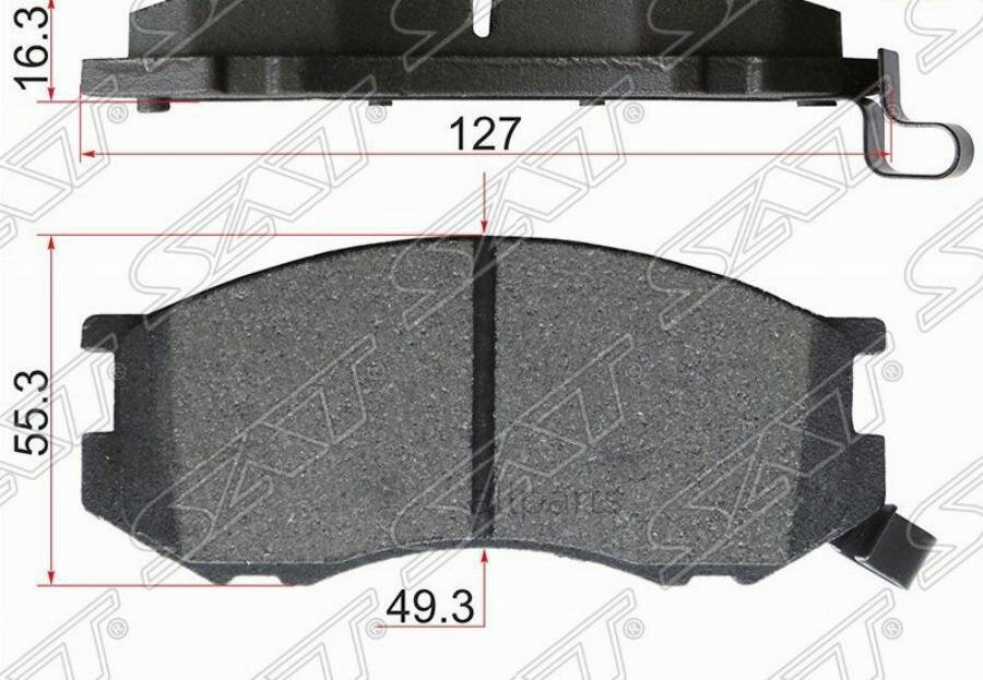 SAT ST-04465-28370 Колодки тормозные (Спереди) Toyota Lite Ace 96-07 / Lite Ace Noah 96-01
