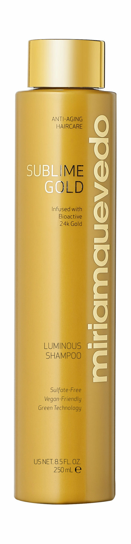 Miriamquevedo Sublime Gold Luminous Shampoo Шампунь для сияния сухих, тусклых и поврежденных волос с золотом 250мл