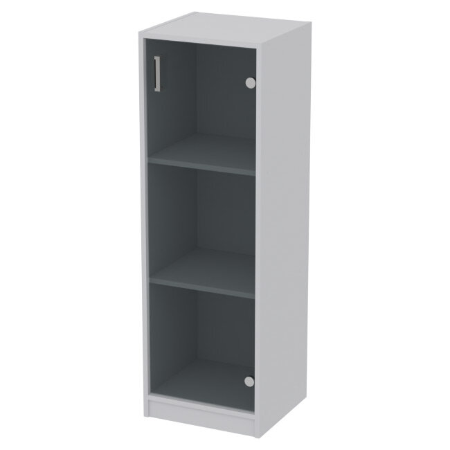Шкаф Меб-фф Офисный шкаф СБ-61+А-5+С-19 графит цвет Серый 40/37/123 см