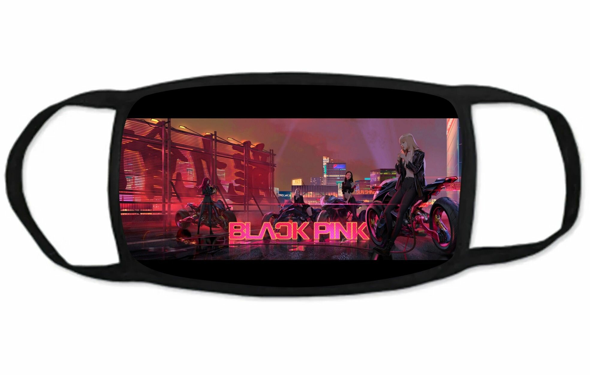 Стильная многоразовая маска MIGOM размер 18*10 Blackpink - 2312-018