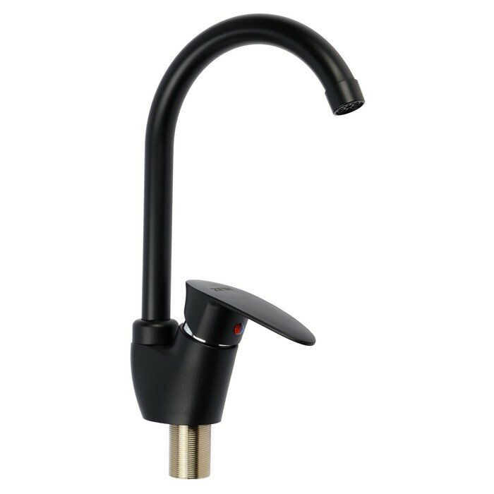 Смеситель для кухни ZEIN Z3668, однорычажный, высота излива 23 см, ABS-пластик, черный, 9931977