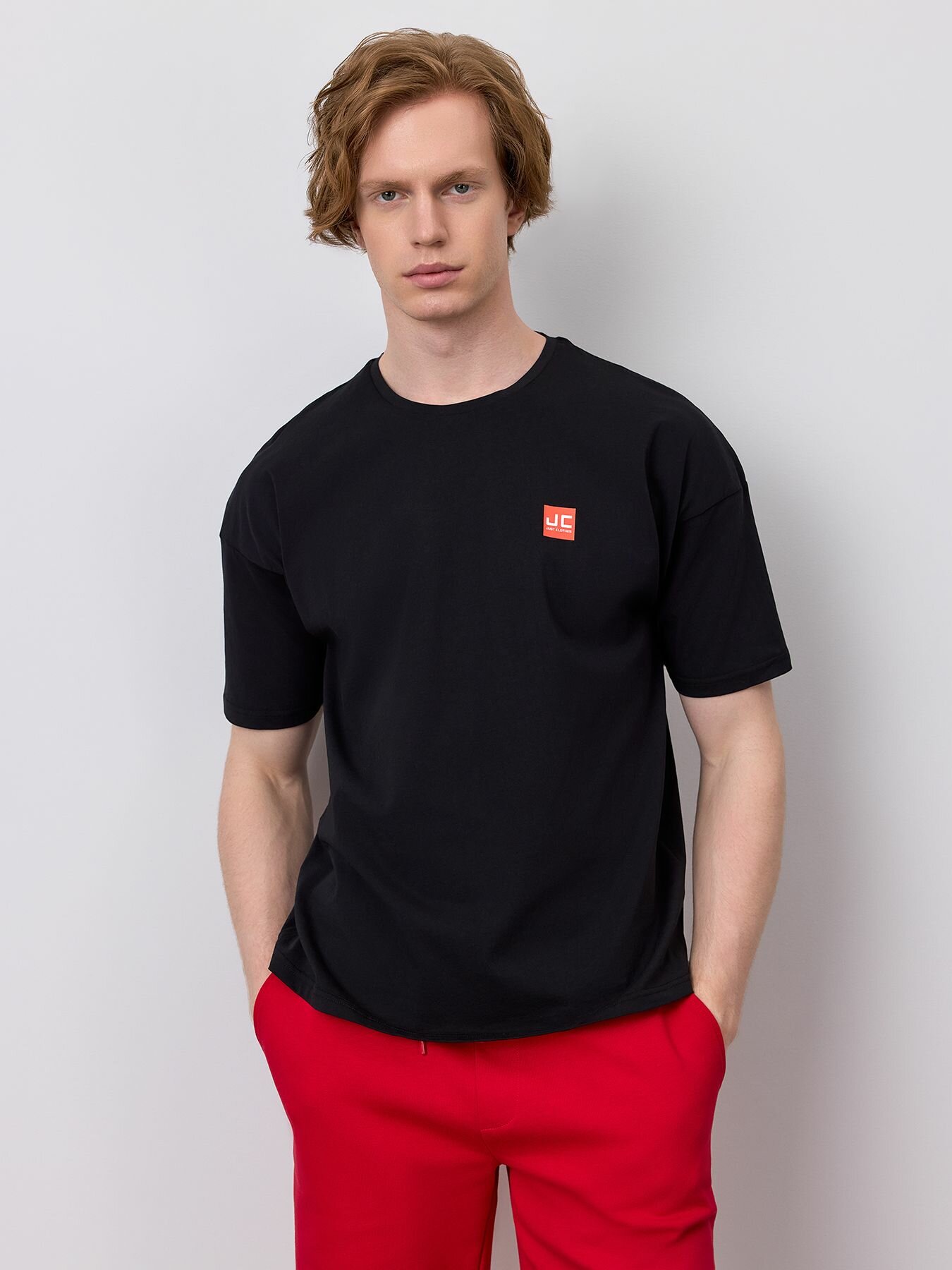 Футболка JUST CLOTHES, размер L, черный