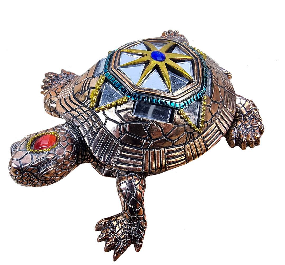 Фигурка Черепаха, 12х9х2см. Иск . камень, металл, Ручная работа