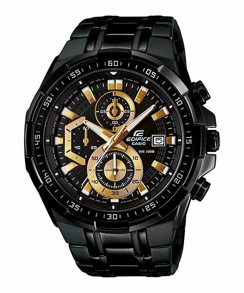 Наручные часы CASIO Edifice, черный/золотистый