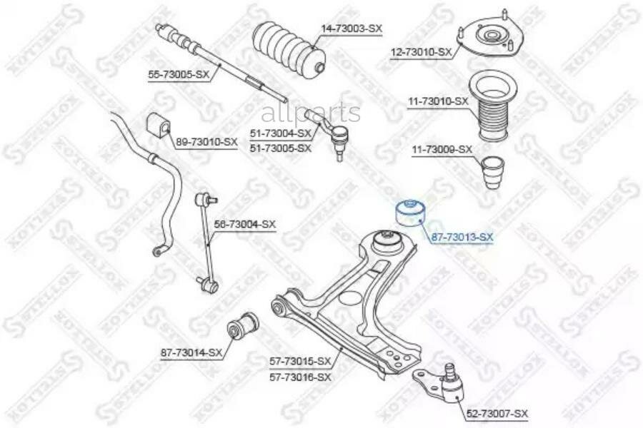 STELLOX 8773013SX сайлентблок рычага зад!\ Daewoo Tacuma/Rezzo 99>/Lacetti 04>