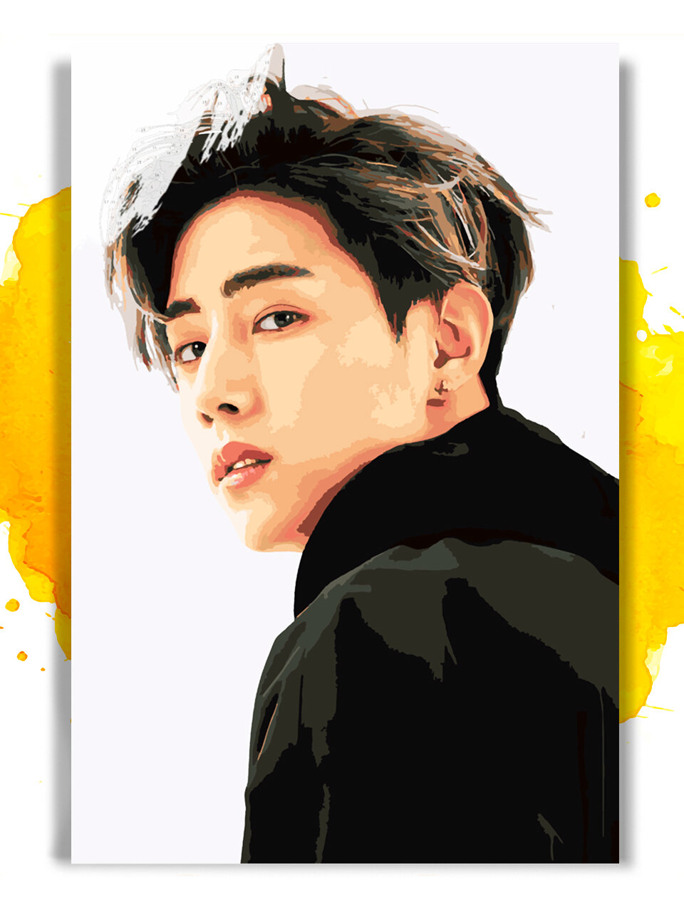 Картина по номерам на холсте GOT7 Марк Туан Взгляд, 30 х 40 см