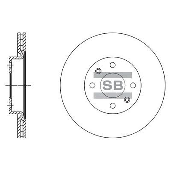 HI-Q SD3061 диск тормозной передний\ Renault (Рено) Clio (Клио) / Megane (Меган) / r19 1.4-1.9tdi
