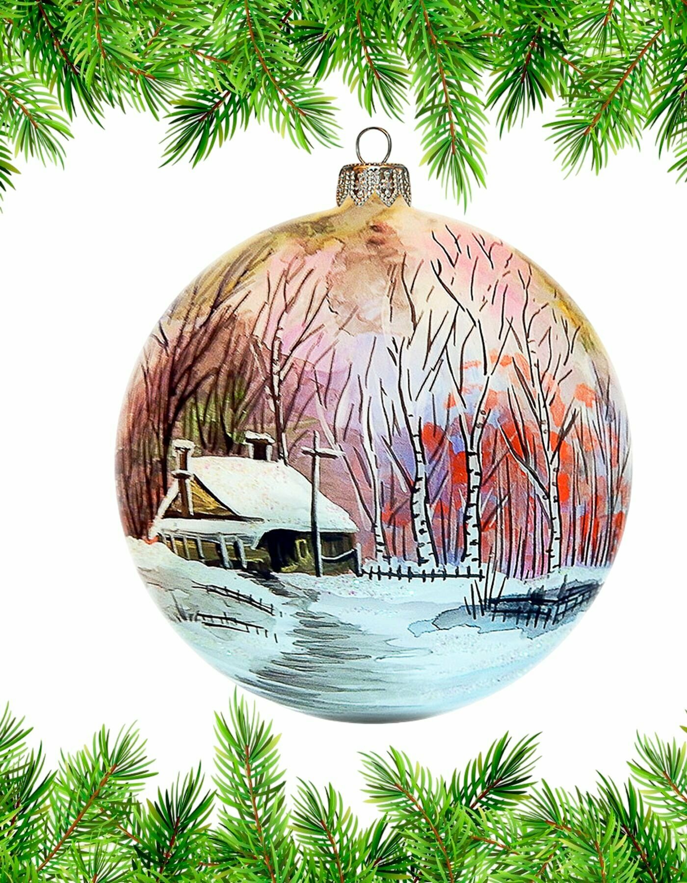 Елочный шар "Краски зимы"