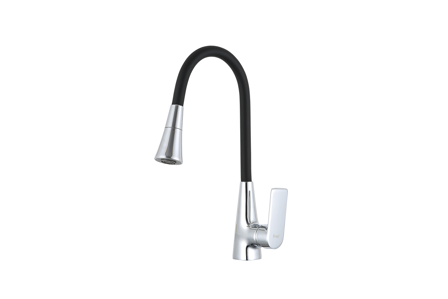 Смеситель для кухни с гибким изливом Frap F4471 черный хром