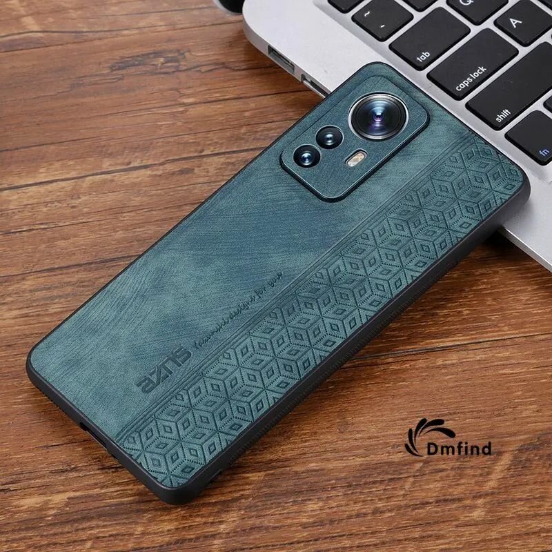 Чехол на Xiaomi 12 Lite с принтом на Сяоми 12 лайт, Ксиоми 12 лайт защитная кожаная накладка с узором (зеленый)