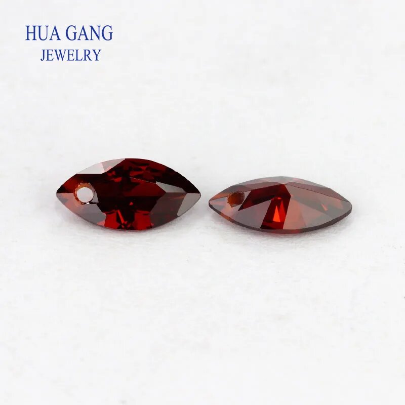 Камень Excellent Heart кубический цирконий маркиза разноцветный Бордовый, 4x8mm 20pcs, Garnet red