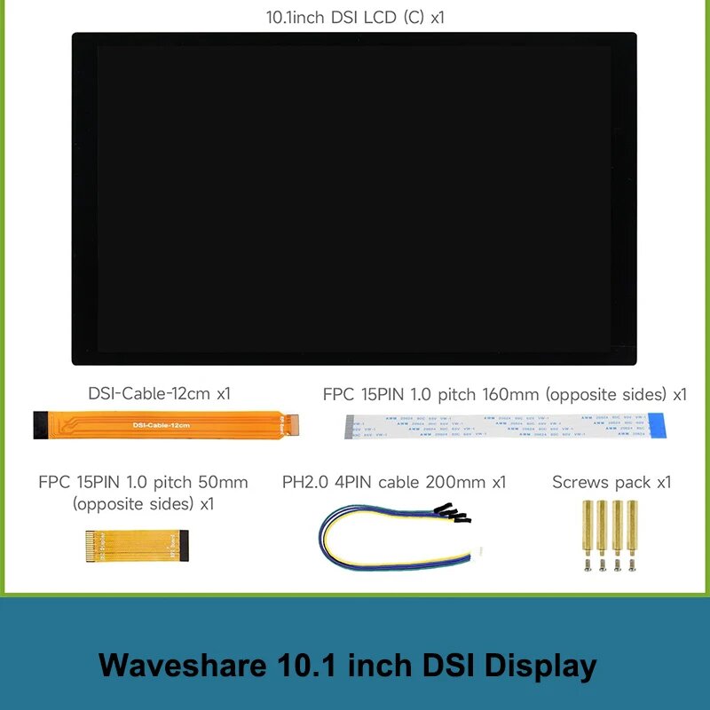 Waveshare 10.1-дюймовый IPS сенсорный экран 1280x800