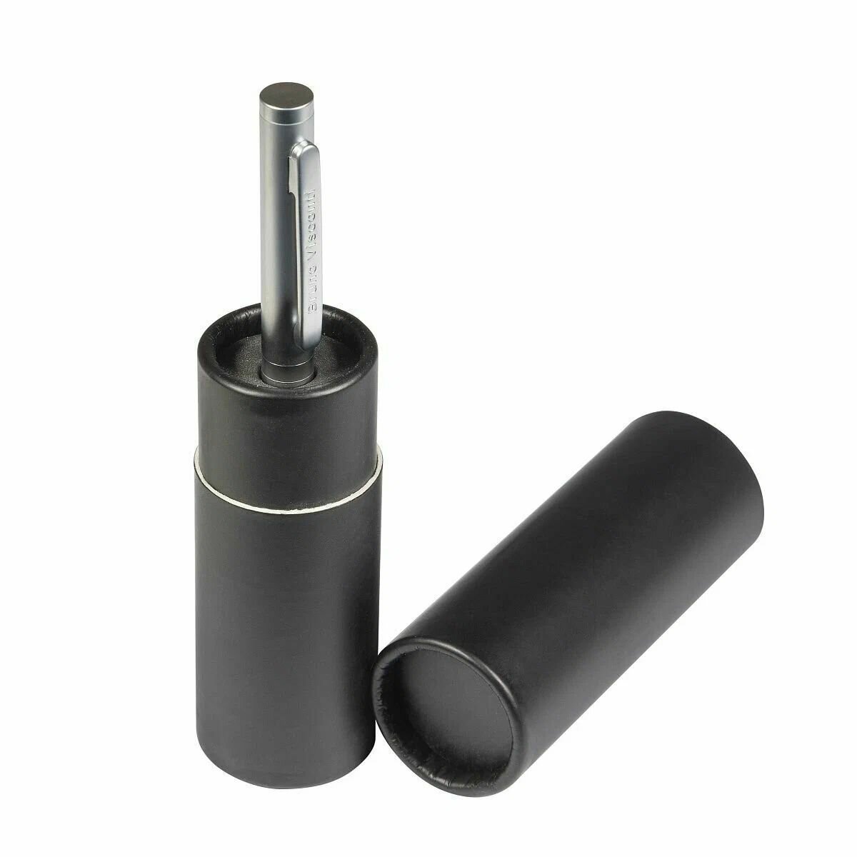 Ручка шариковая автоматическая Bruno Visconti "SIENNA" 1мм, корпус металлический, футляр-тубус черный, синяя