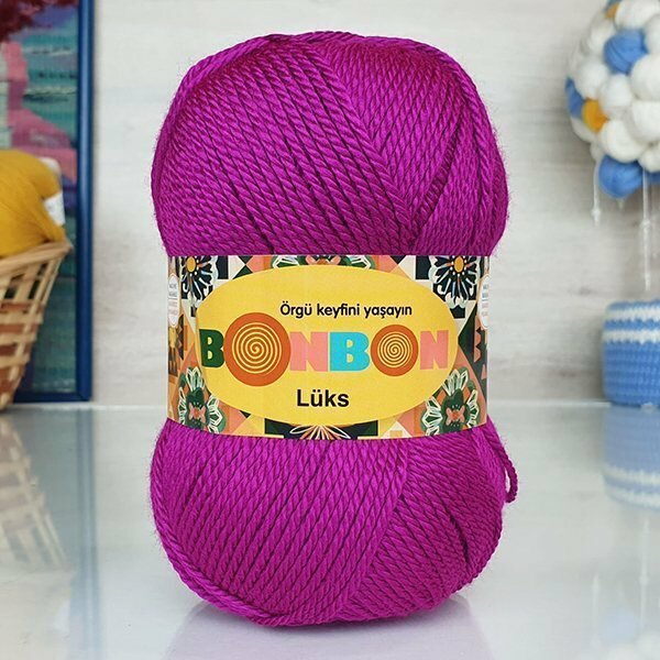 Пряжа Nako BONBON LUKS 98677 лиловый (5 мотков)