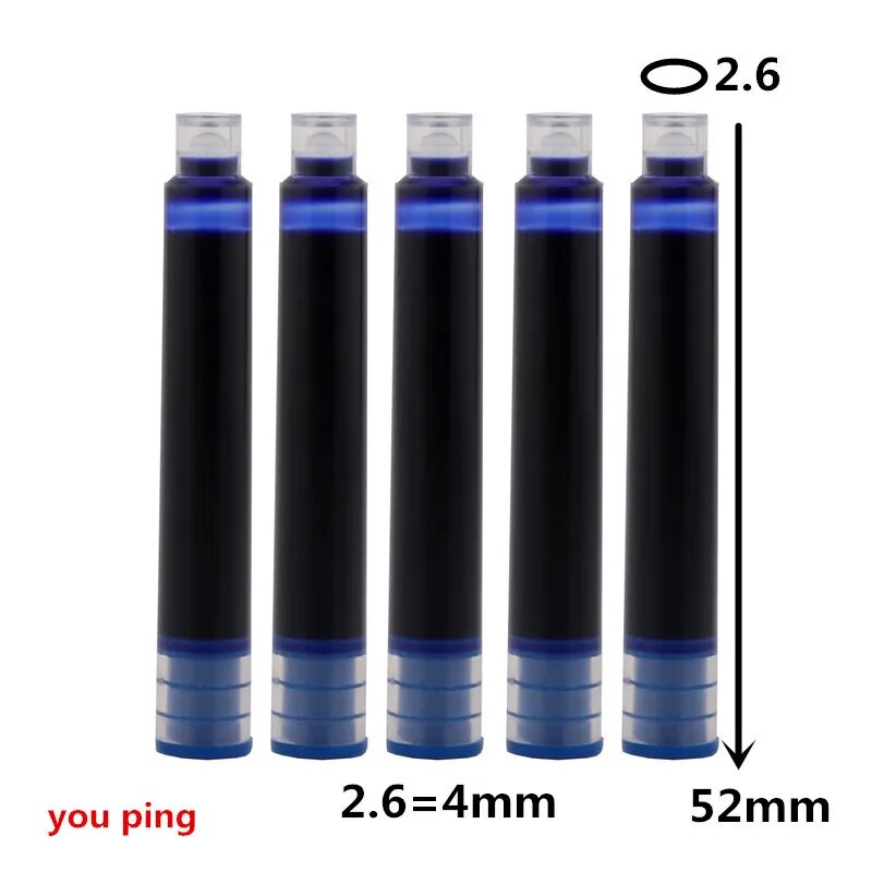 Baoer 388 серебряная перьевая ручка Темно-синий, 5pcs ink Blue